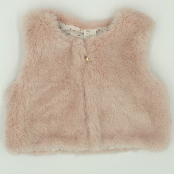 H&M | Jackets & Coats | Hm Girl Toddler Light Pink Faux Fur Vest | Poshmark